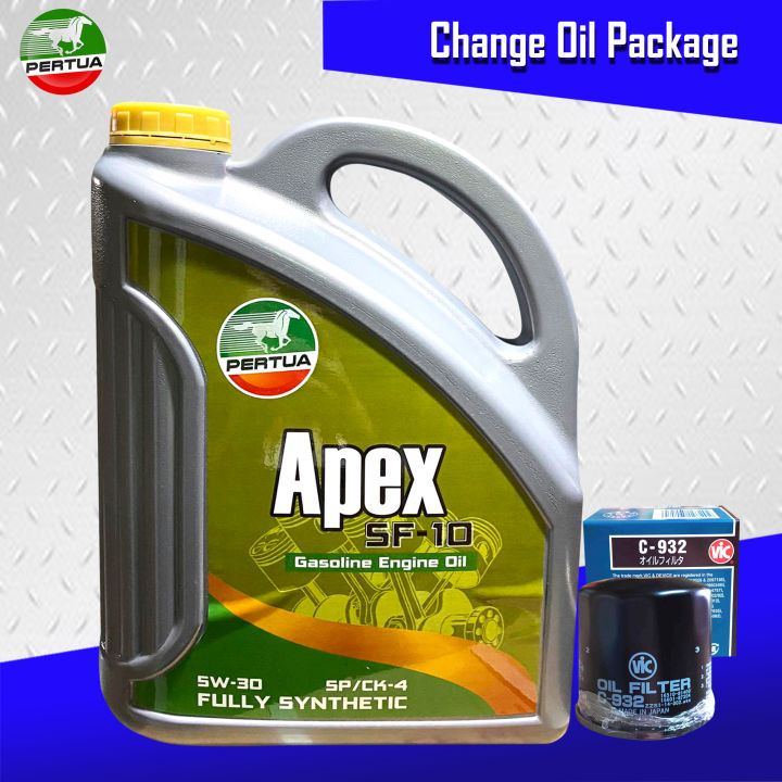 PERTUA Apex SF-10 5W-30 Full Synthetic Motor Oil Change Bundle for ...