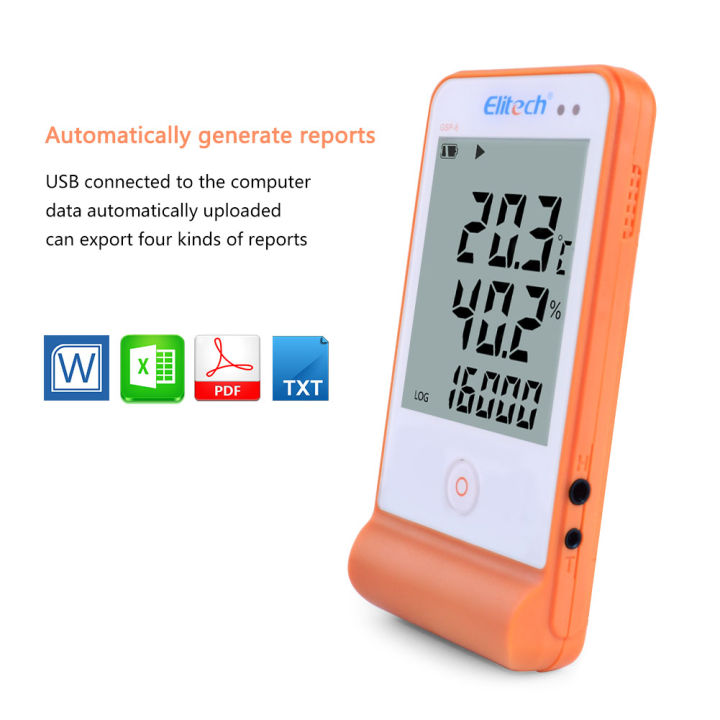 Digital USB Temperature Data Logger Temp C/F Recorder for Warehouse ...