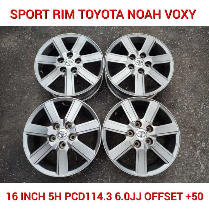 Toyota Sport Rim 16 INCH 5H PCD114.3 6.0JJ Offset +50 For Toyota Noah ...