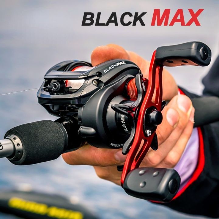 Same Abu Garcia BLACK Max3 Baitcasting Fishing Reels 4+1BB Gear Ratio 6.4:1 Max Drag 8kg Fishing ...