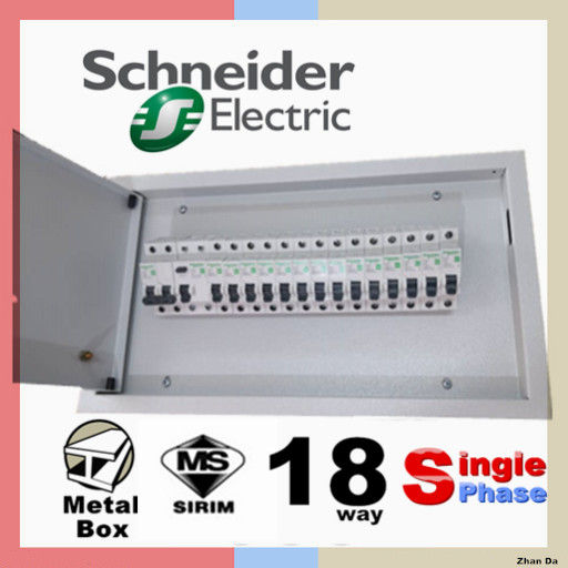 18 Way Metal Schneider Easy9 Distribution Box DB - Full Set - Signal ...