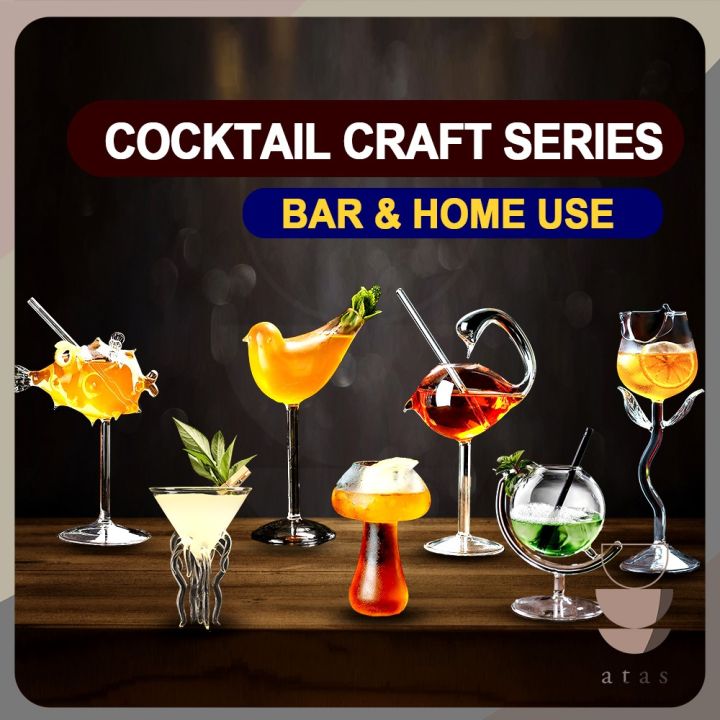 ATAS BAR SPECIALTY COCKTAIL Glass Craft Martini Collin Highball Mojito ...