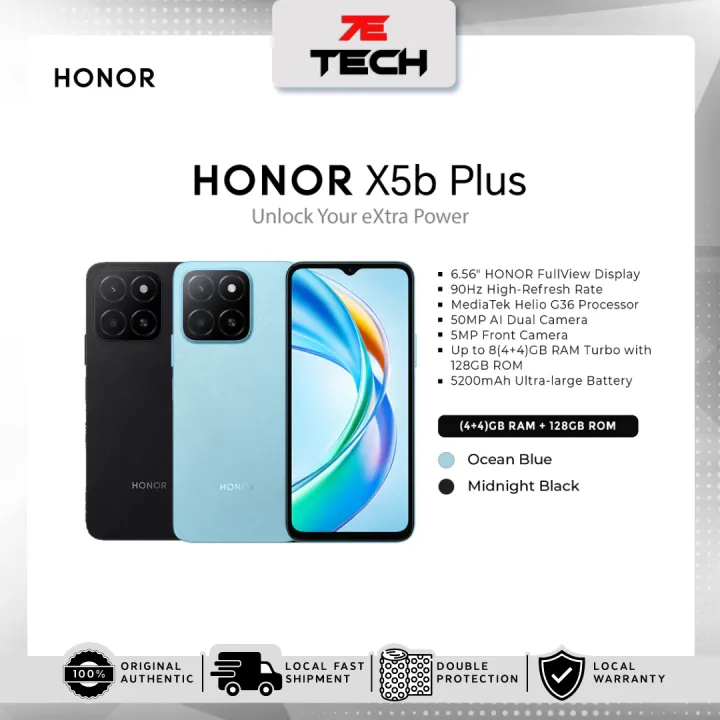 HONOR X5b Plus l 4GB RAM + 128GB ROM l MediaTek Helio G36 l Dual Rear ...