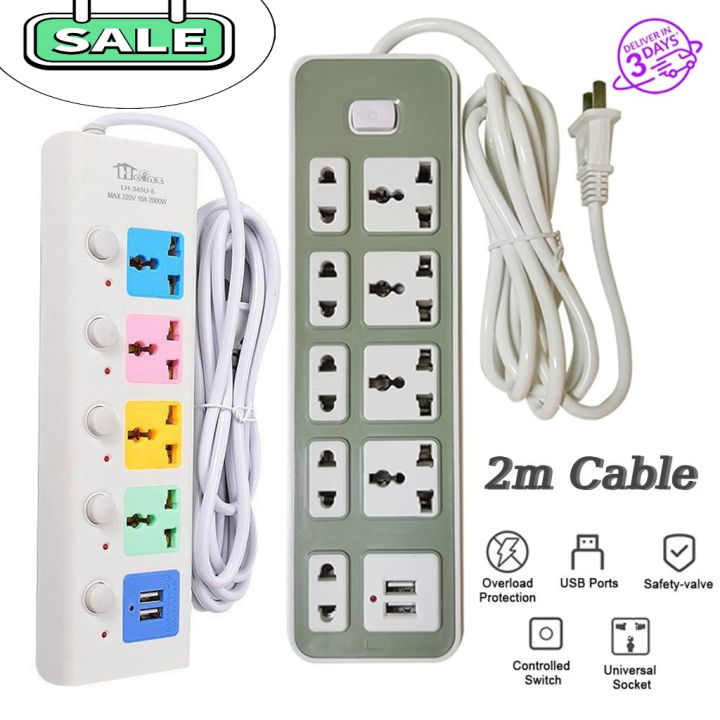 xiuxiu Extension Outlet Socket Plug with Switch Usb Cable Power Supply Power Board Socket Line ...