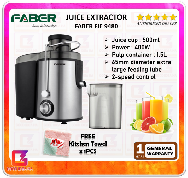 *FREE KITCHEN TOWEL* Faber FJE9480 Juicer Extractor (500ml) FJE 9480 | Lazada