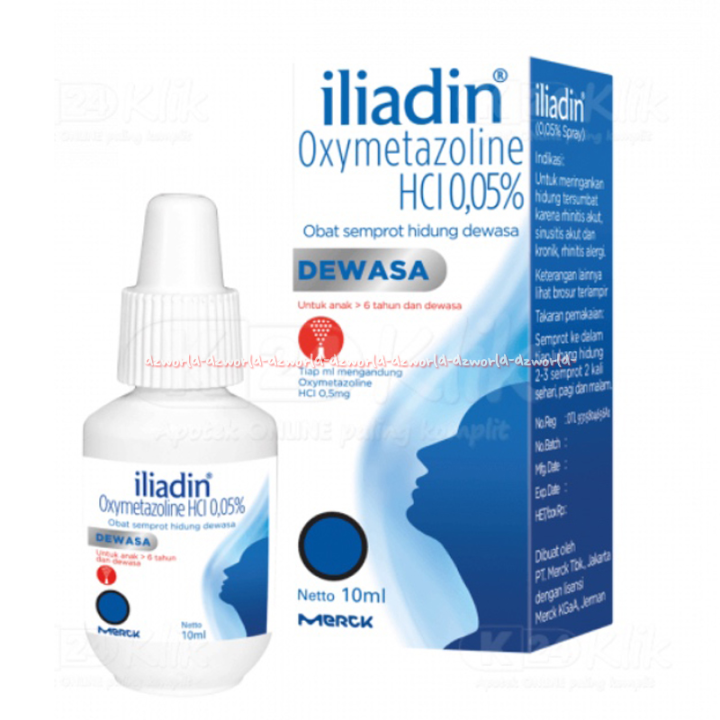 Iliadin Oxymetazoline Dewasa 10ml Obat Semprot Hidung Dewasa Illiadin ...