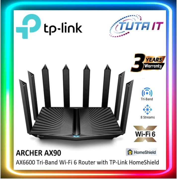 TP-Link Archer AX90 AX6600 Tri-Band Gigabit Wi-Fi 6 Router | Lazada