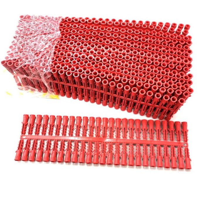 (1PACK/1000PCS) 6mm PVC Wall Plug Red Plak Dinding DIY Home Improvement ...