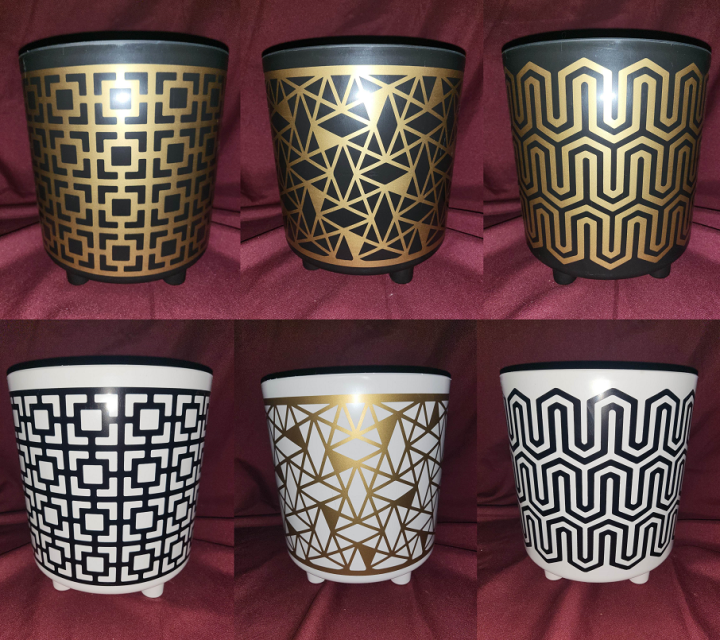 Big pots for plants with elegant & aesthetic design / printed paso ...