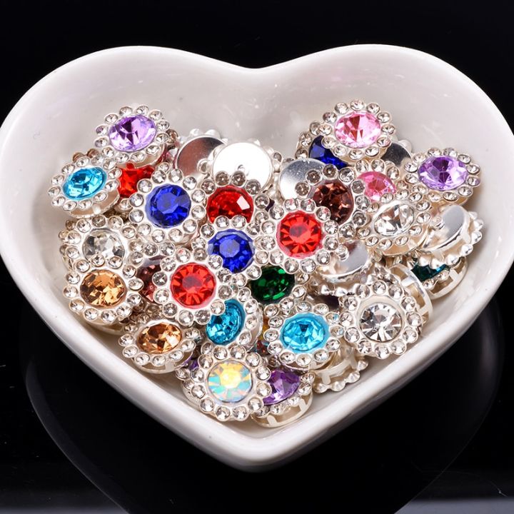 50pcs 10mm 12mm 14mm Strass Sunflower Rhinestones Crystal Ab With