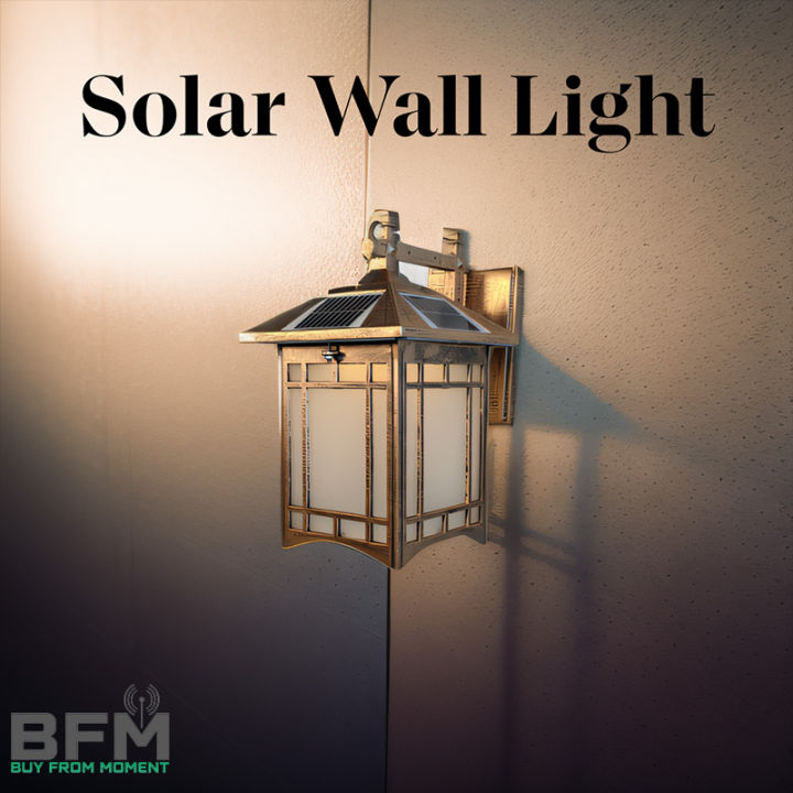 Solar Wall Light Outdoor Waterproof IP65 Wall Mount Light with Solar ...