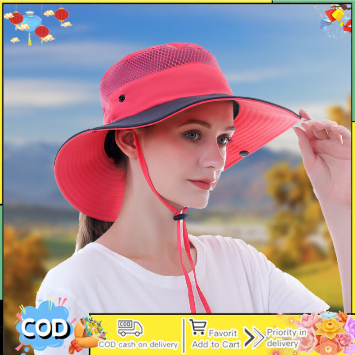Wide Brim Bucket Hat Protection Travel Beach Sun Hat With Semi-Rigid Adjustable Foldable Brim ...