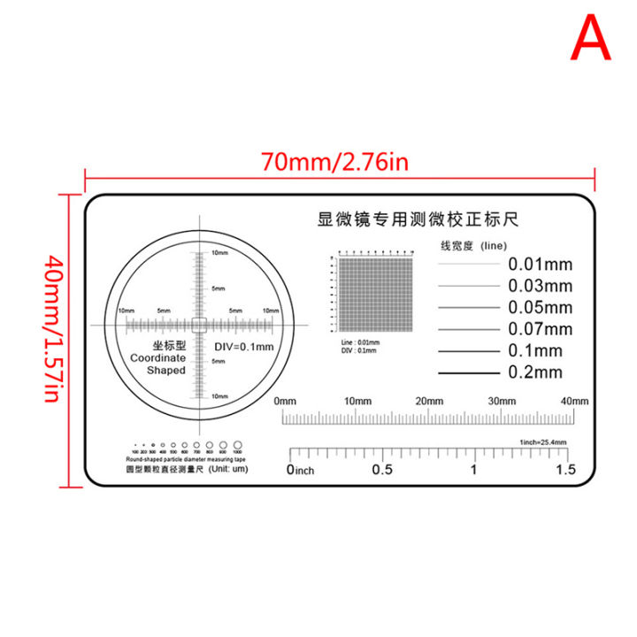 SME Soft Ruler Microscope Micrometer Calibration Slide Line Width ...