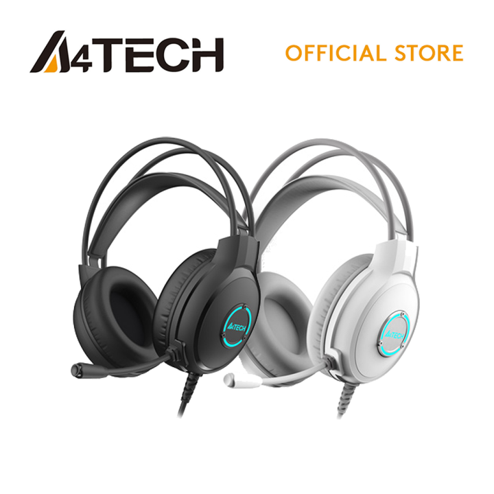 A4Tech FH300U Neon Illuminate LED Backlit Stereo Noise Canceling Wired ...