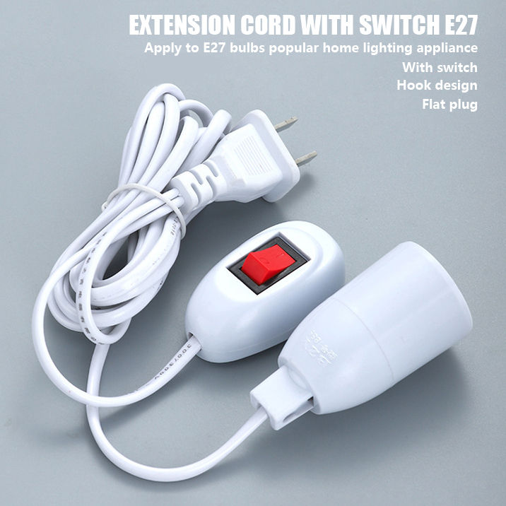 Light Lamp Bulb Holder 4m 10m E27 Socket With Switch LED Light Bulbs Extension (Bulb Not ...
