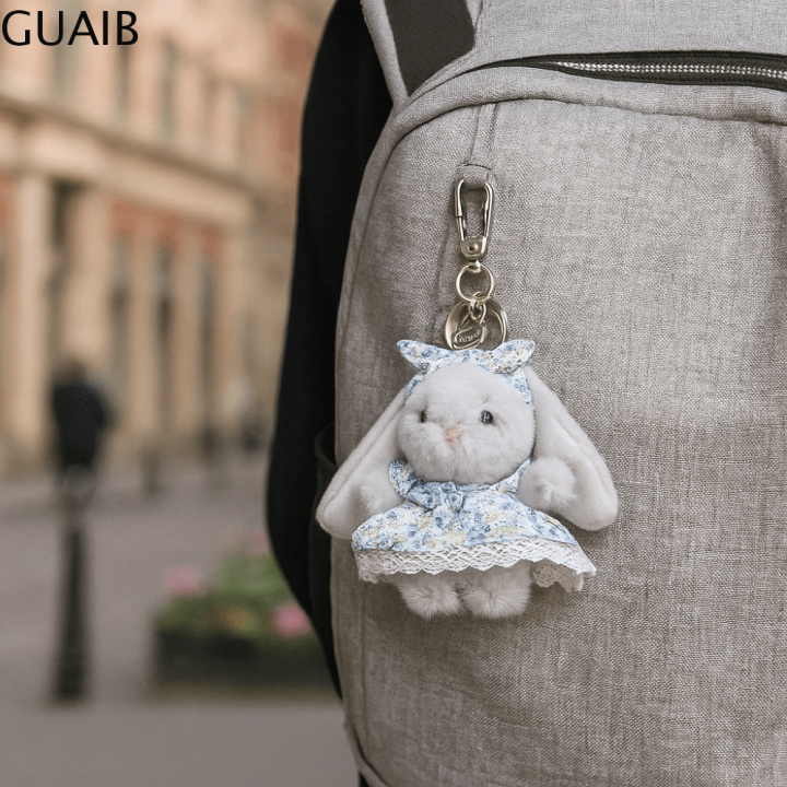 GUAIB การ์ตูน จี้ตุ๊กตากระต่าย น่ารัก 12 ซม. กระเป๋าพวงกุญแจรูปกระต่าย ...