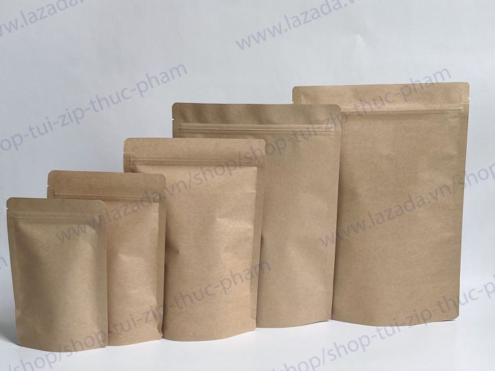 Túi Zip Giấy, Túi giấy kraft craft, túi zip zipper ziplock, túi đựng ...