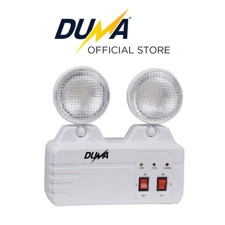 DUMA TWIN HEAD MINI LED RECHARGEABLE EMERGENCY LIGHT LAMP WALL MOUNTED ...