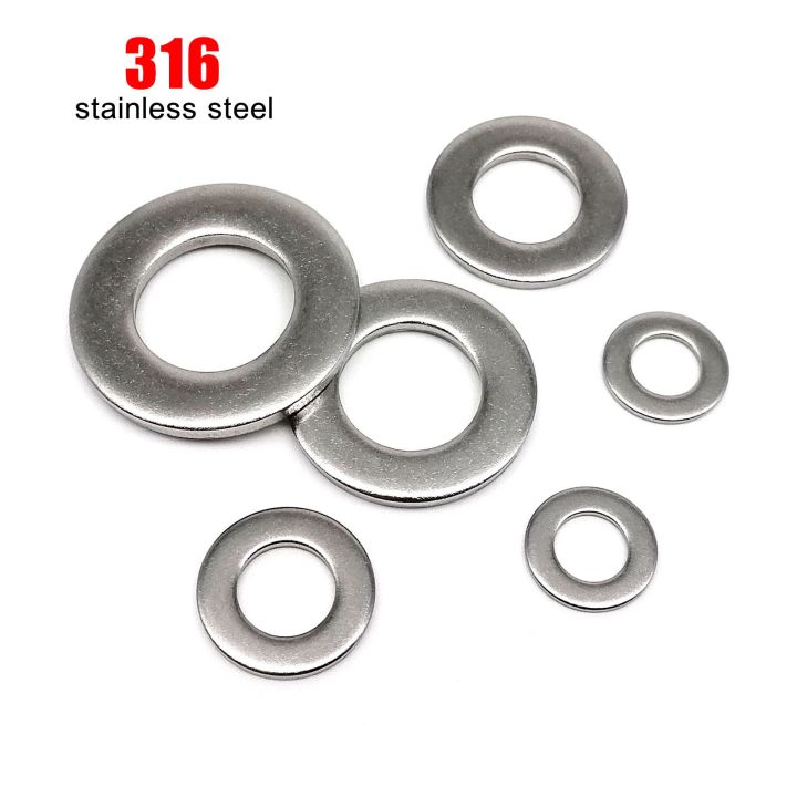 2/5/10/50pc GB97 A4 70 316 Stainless Steel Plain Gasket Flat Washer M1.6 M2 M2.5 M3 M3.5 M4 M5 ...