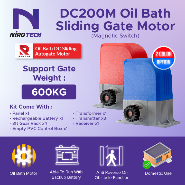 RANGER DC Sliding Gate Motor With Magnetic Switch (Support 600KG ...