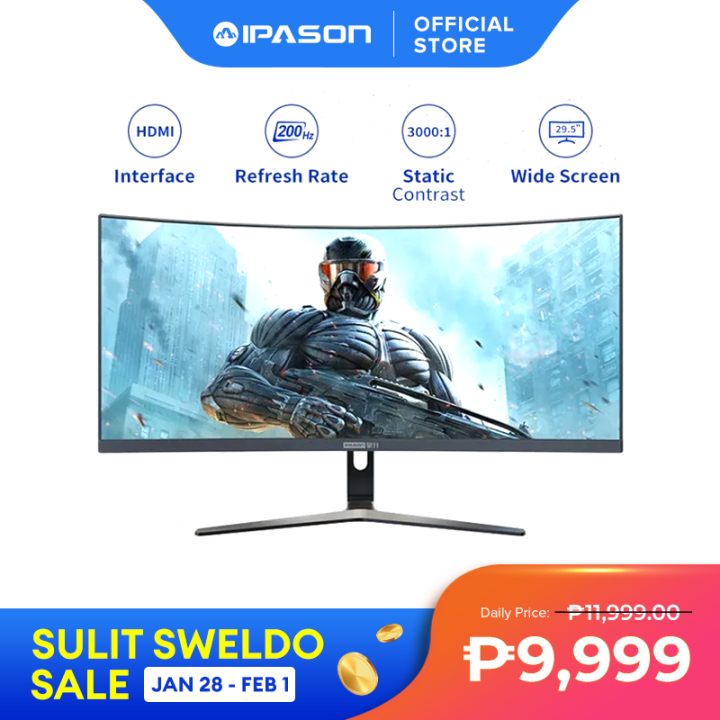 Ipason Monitor E3025W-M 29.5 inch VA Panel FHD 200HZ monitor 2560*1080 Resolution, 1ms Response ...