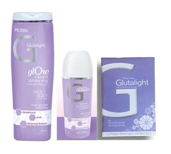 Glutalight Skin Care (Instant Whitening Face & Body Lotion, Deodorant ...