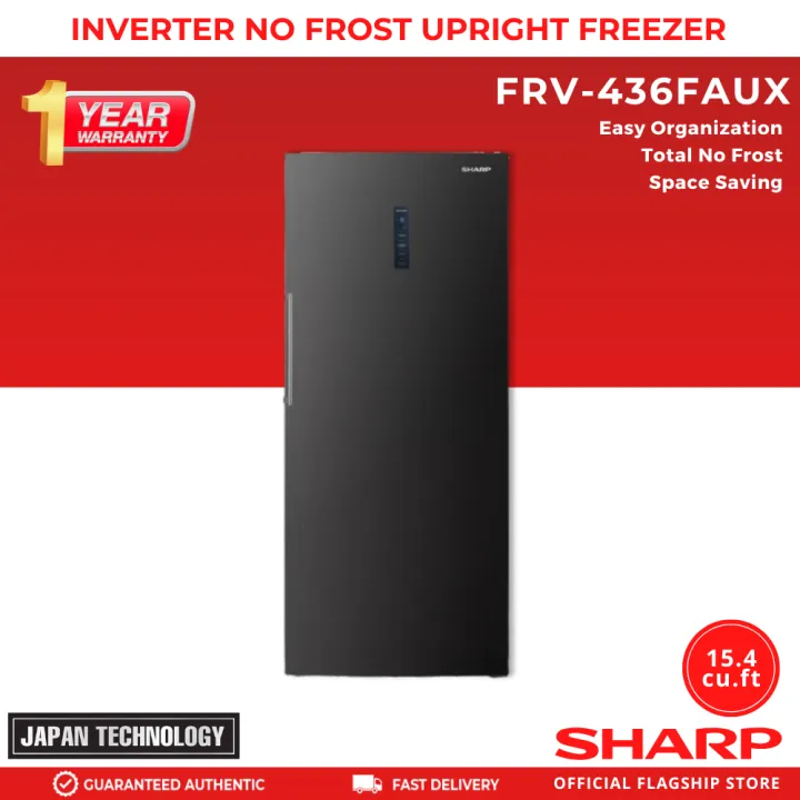 Sharp FRV-436FAUX (15.4 cu.ft) INVERTER NO FROST UPRIGHT FREEZER ...