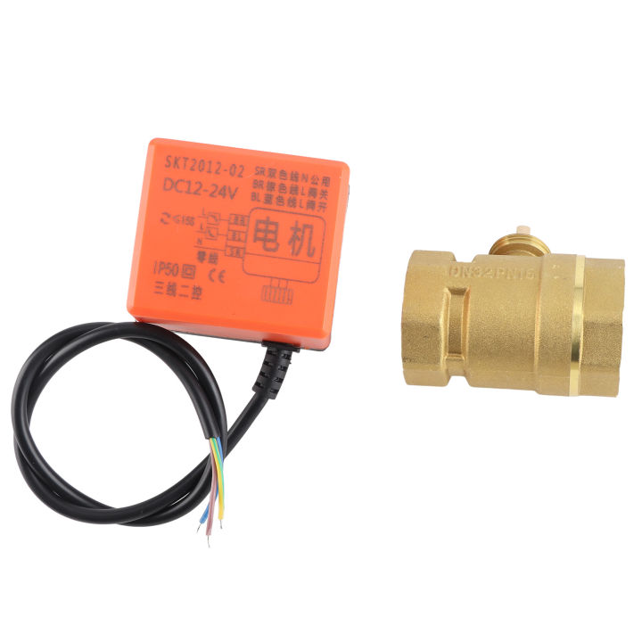 Motorized Ball Valve Dc 12V 2 Way 3 Wire Brass Motorized Ball Valve for ...