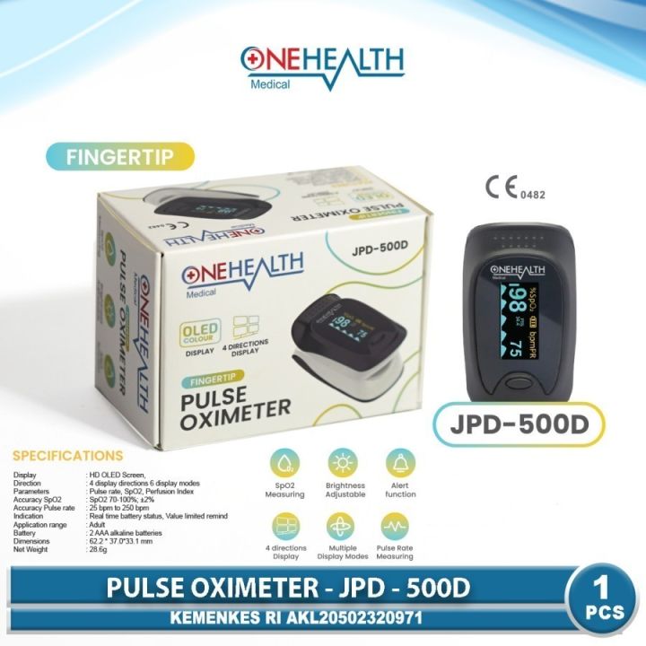 PULSE OXIMETER ONEHEALTH JPD-500D SATURASI OKSIGEN FINGER OXYMETER ...