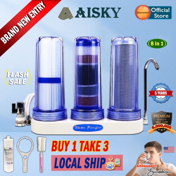 TROUWIDS Alkaline Water Purifier 8 Layer Water Filter Complete Set For ...