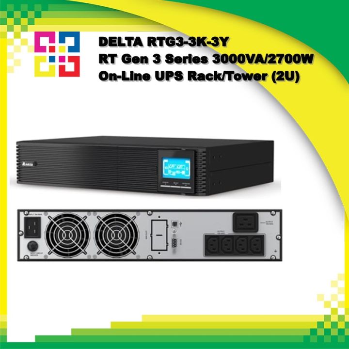DELTA RTG3-3K-3Y RT Gen 3 Series 3000VA/2700W On-Line UPS Rack/Tower ...