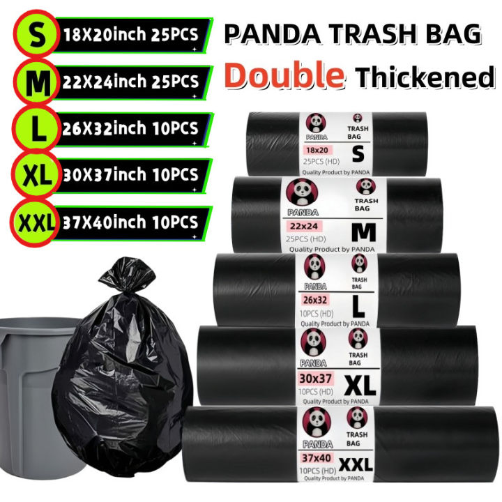 Grab the Ultimate Black Panda Trash Bags Every Size Durable Black ...