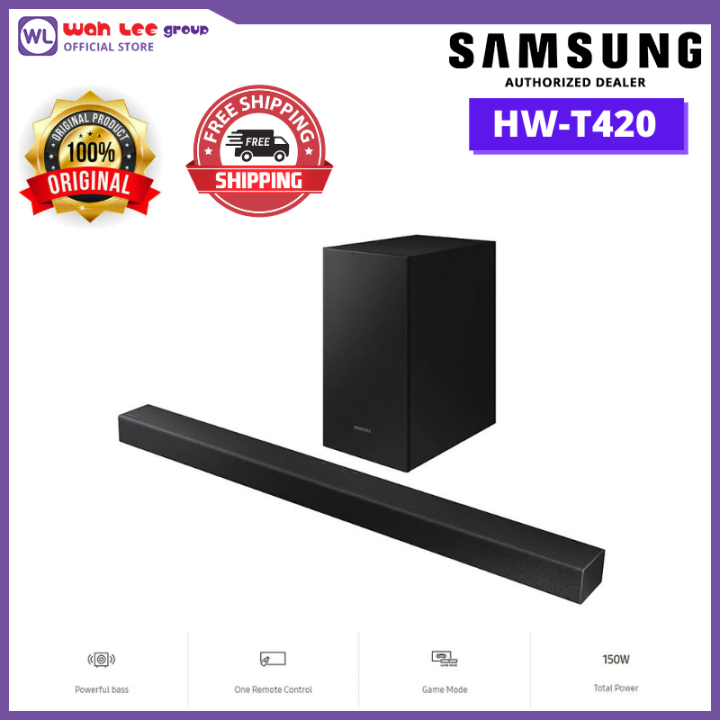 SAMSUNG HW-T420 Soundbar (2020) (HW-T420/XM) WAH LEE STORE WAH LEE GROUP | Lazada