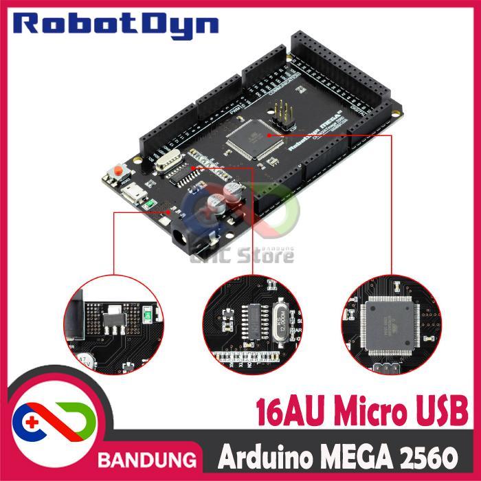 [BRD-0032] ROBOTDYN ARDUINO MEGA 2560 ATMEGA2560 16AU MICRO USB BOARD MEGA2560 | Lazada Indonesia