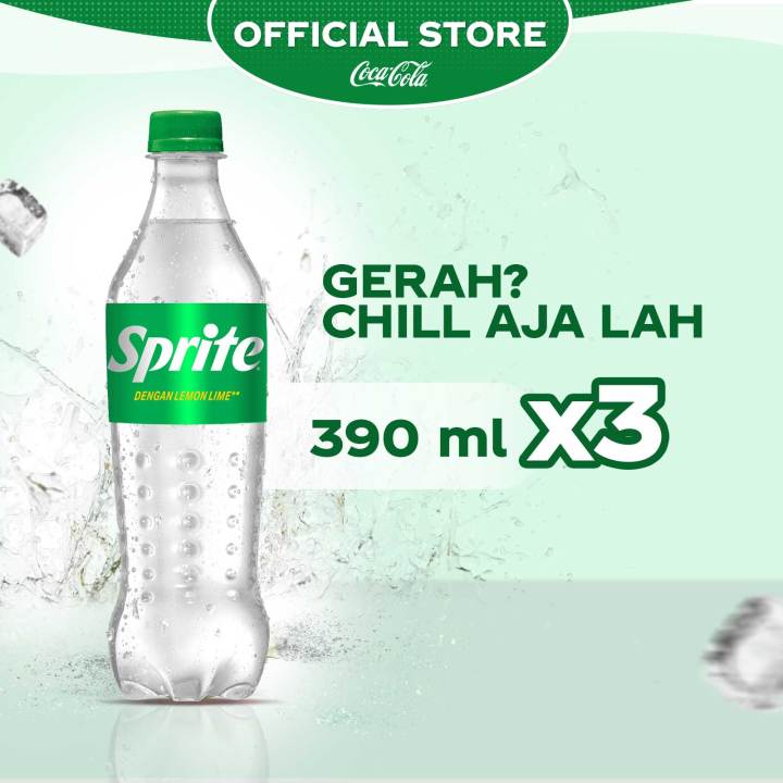 Sprite Lemon Lime Minuman Soda - Botol 390ml - x3 Pcs | Lazada Indonesia