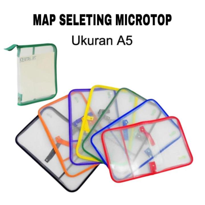 BOS Map Zipper A5/Map Sleting/Zipper Bag/File Sleting/Tas/Ukuran Buku ...