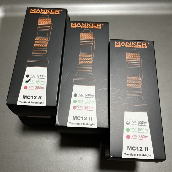 Manker MC12 600 Meter Long Range EDC Spot Flashlight Portable Power LED ...