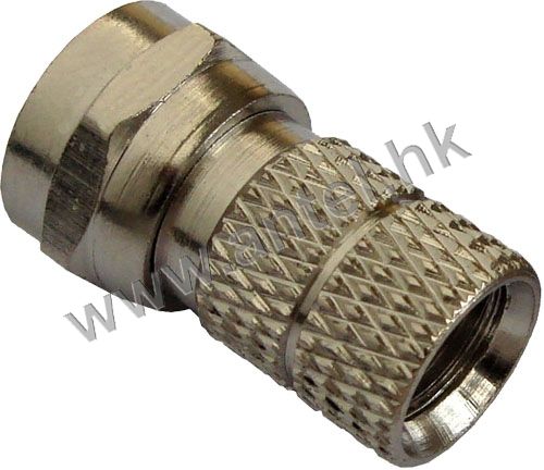 RG6 F-Type Twist-On Coaxial Cable RF Connector Copper Adapter Plug ...