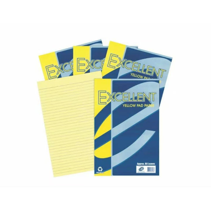 80 LEAVES YELLOW PAD PAPER FOR SCHOOL AND OFFICE USE | Lazada PH