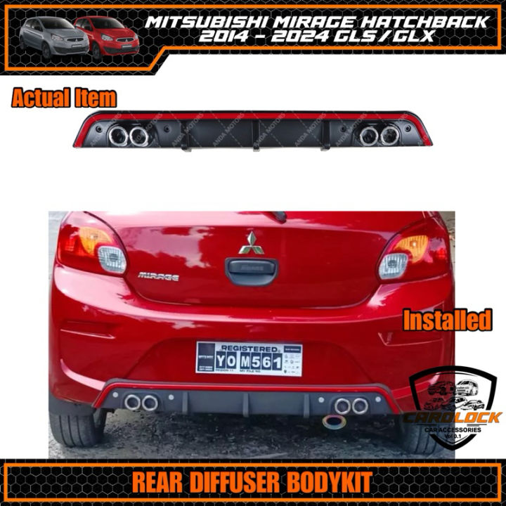 Mitsubishi Mirage Hatchback 2014 - 2024 Rear Diffuser Bodykit | Lazada PH