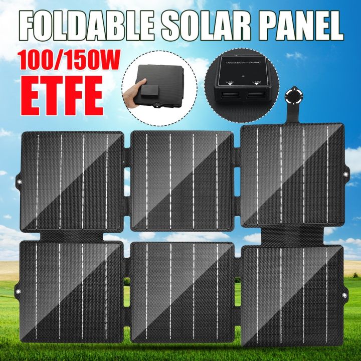5V Portable Foldable Solar Panel Dual USB Flexible Small Waterproof ...