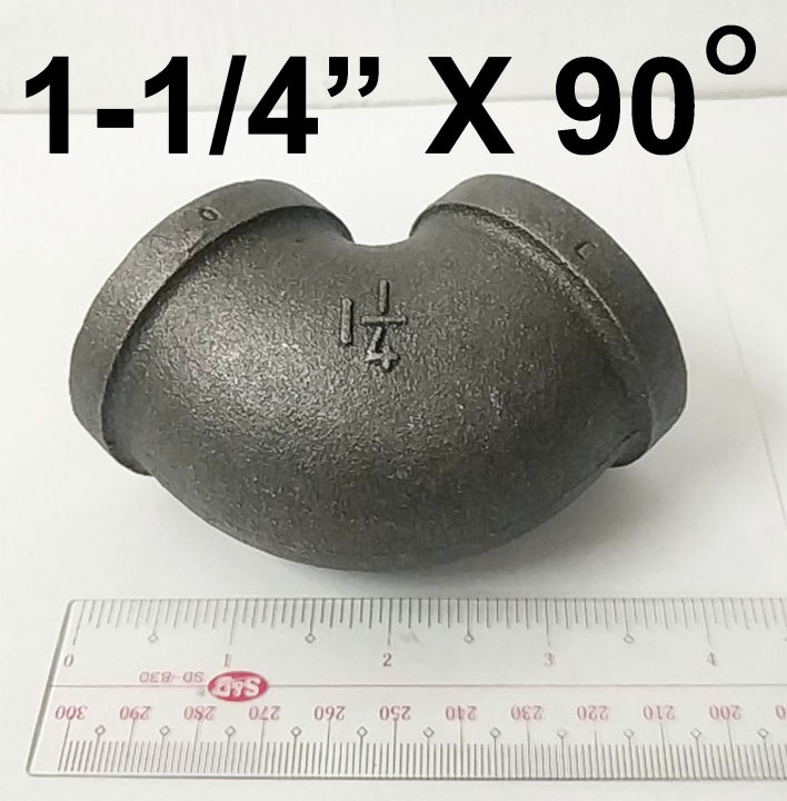 MECH BI ELBOW 1-1/4" X 90° THREADED SCREW TYPE BLACK IRON MALLEABLE ...
