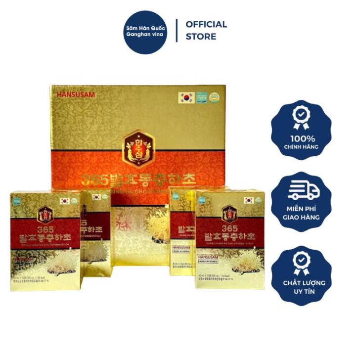 Nước Đông Trùng Hạ Thảo Lên Men Hansusam 365 (30ml x60gói) - Chính Hãng ...