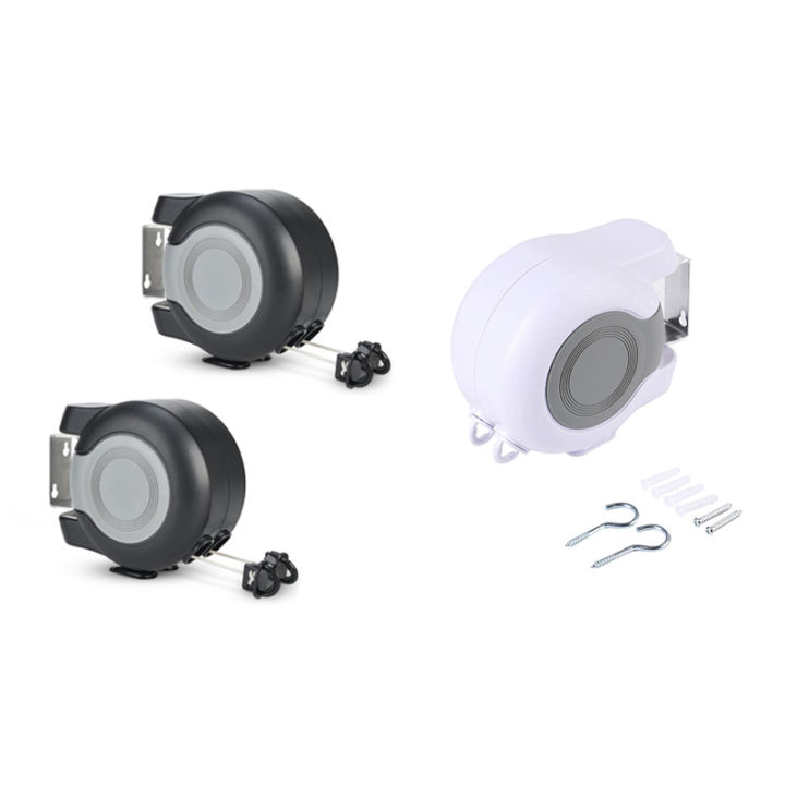 Double Retractable Clothesline Kit Clothesline Indoor and Outdoor ...