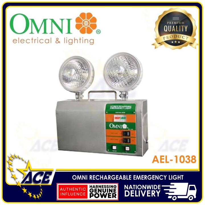 Omni Rechargeable Emergency Light (AEL-1038) | Lazada PH