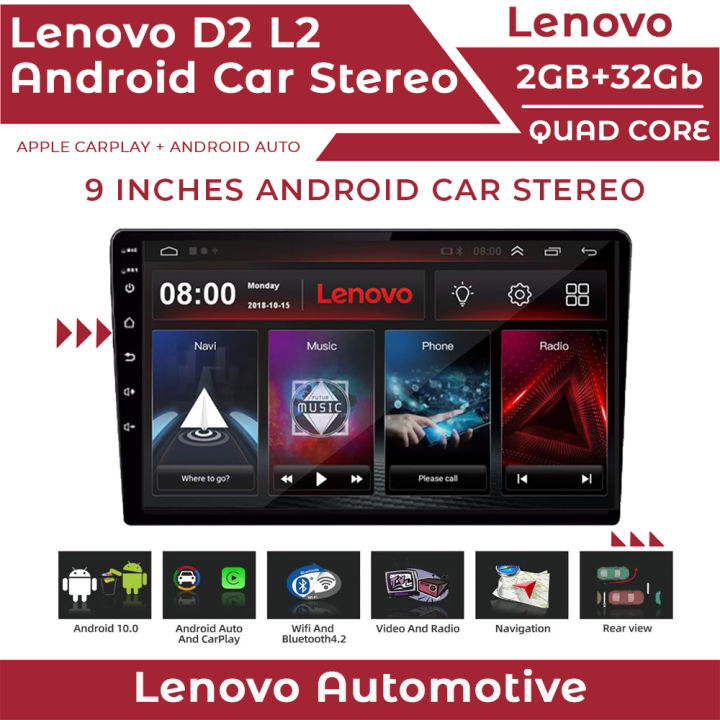 LENOVO D2 L2 Android Car Stereo 9 Inch With Apple Carplay and Android ...