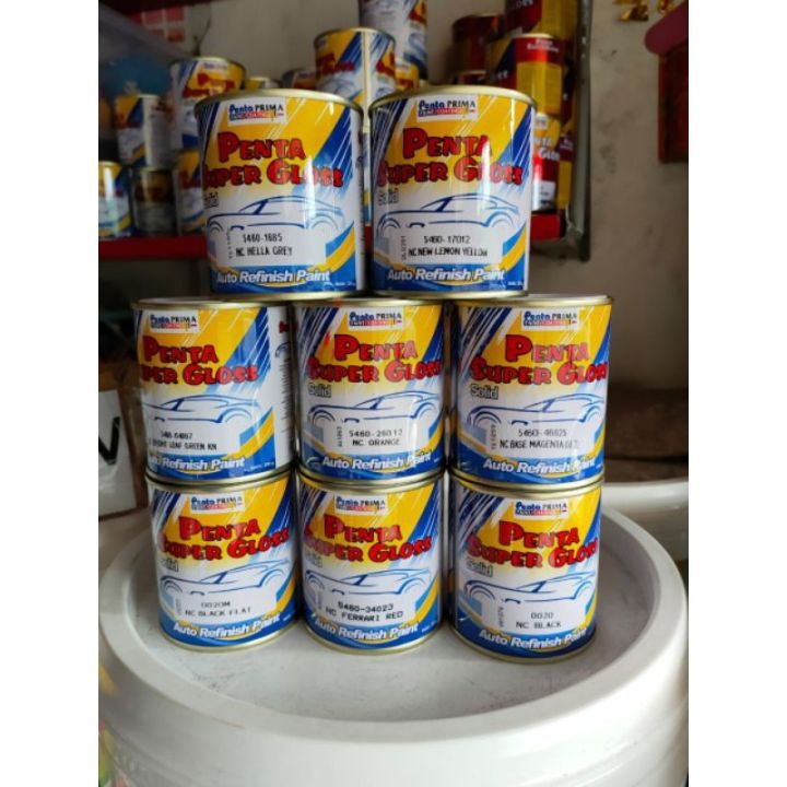 CAT DUCO PENTA NC PUTIH & HITAM & CLEAR & SILVER & MERAH & PINK ...