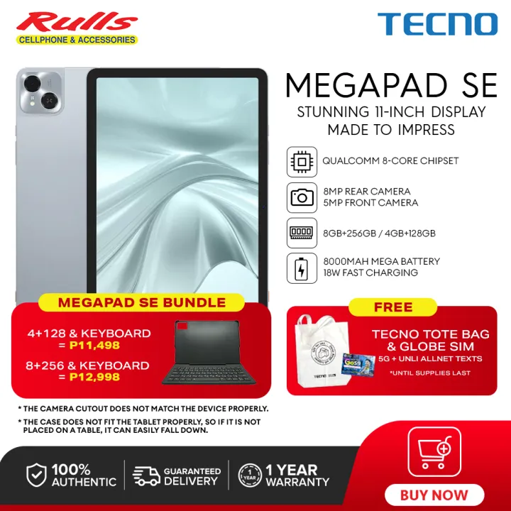 TECNO MEGAPAD SE (8+256GB / 4+128GB) Tablet | Qualcomm 8-core Processor ...