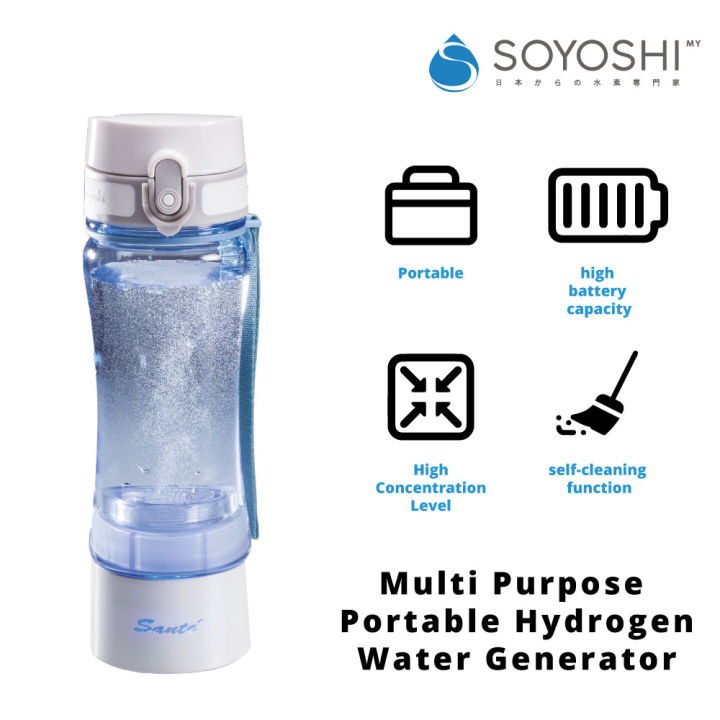 Soyoshi Hydrogen Water Generator Bottle Japanese Technology Portable ...