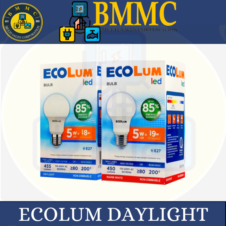 ECOLUM LED BULB E27 DAYLIGHT | Lazada PH